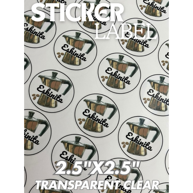 2.5" 100PCS STICKER LABEL| WATERPROOF SMUDGEPROOF HIGH QUALITY PRINTING ...