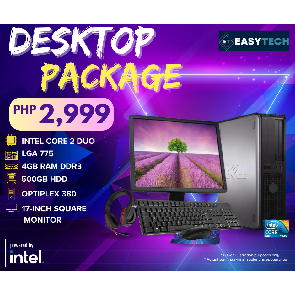 EASYTECH | Intel Core 2 Duo Desktop Package 4GB RAM / 500GB HDD with ...