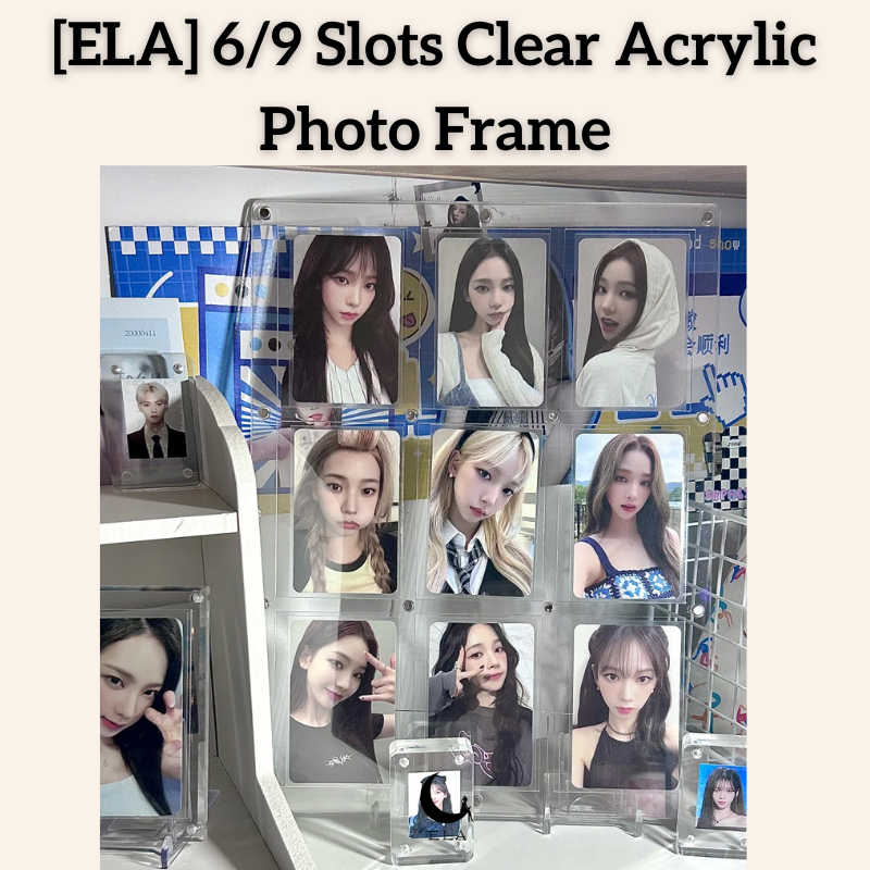 [ELA] 6/9 Slots Clear Acrylic Photo Frame with 2 Stand | Shopee Philippines