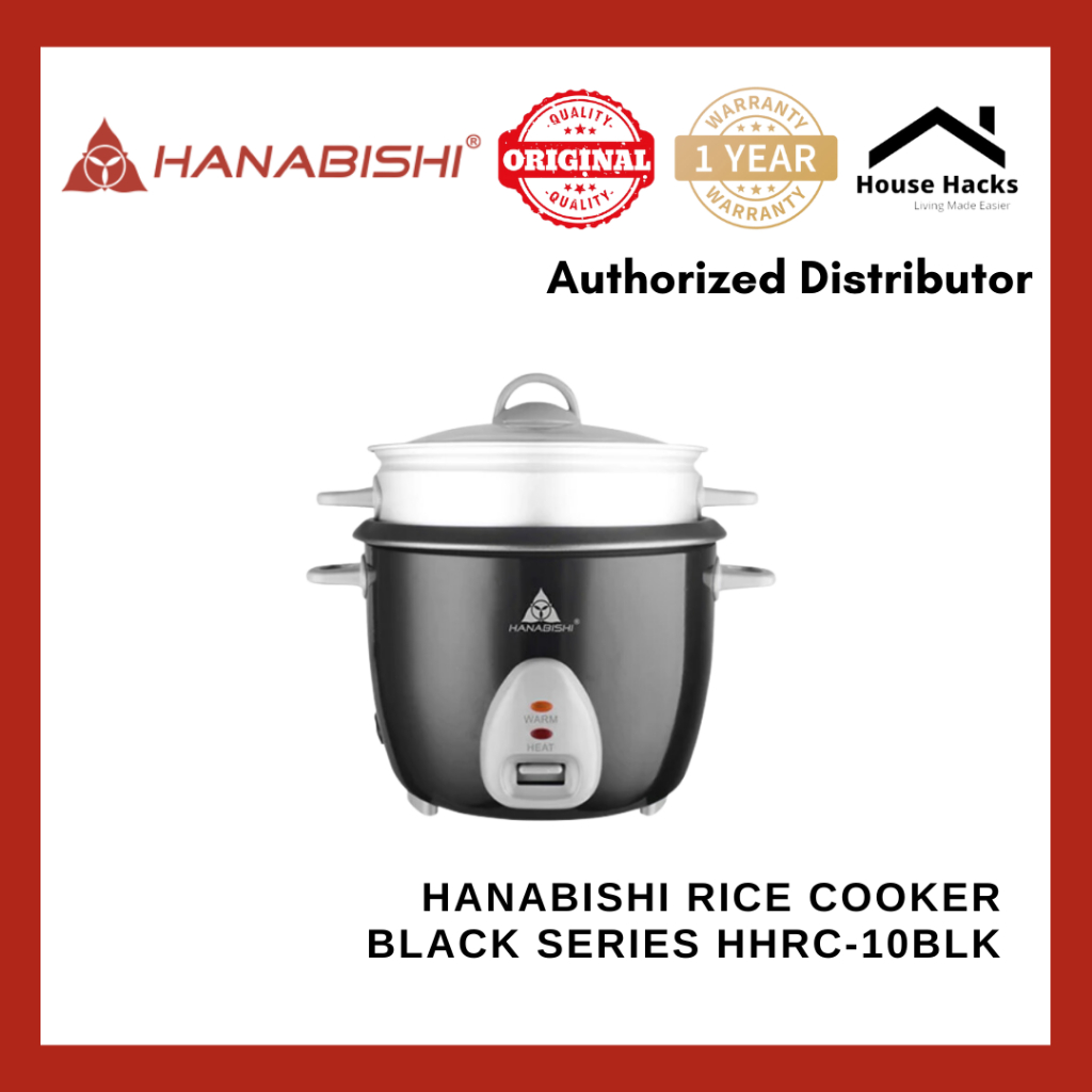 Hanabishi Rice Cooker Black series HHRC-10BLK (House Hacks) | Shopee ...