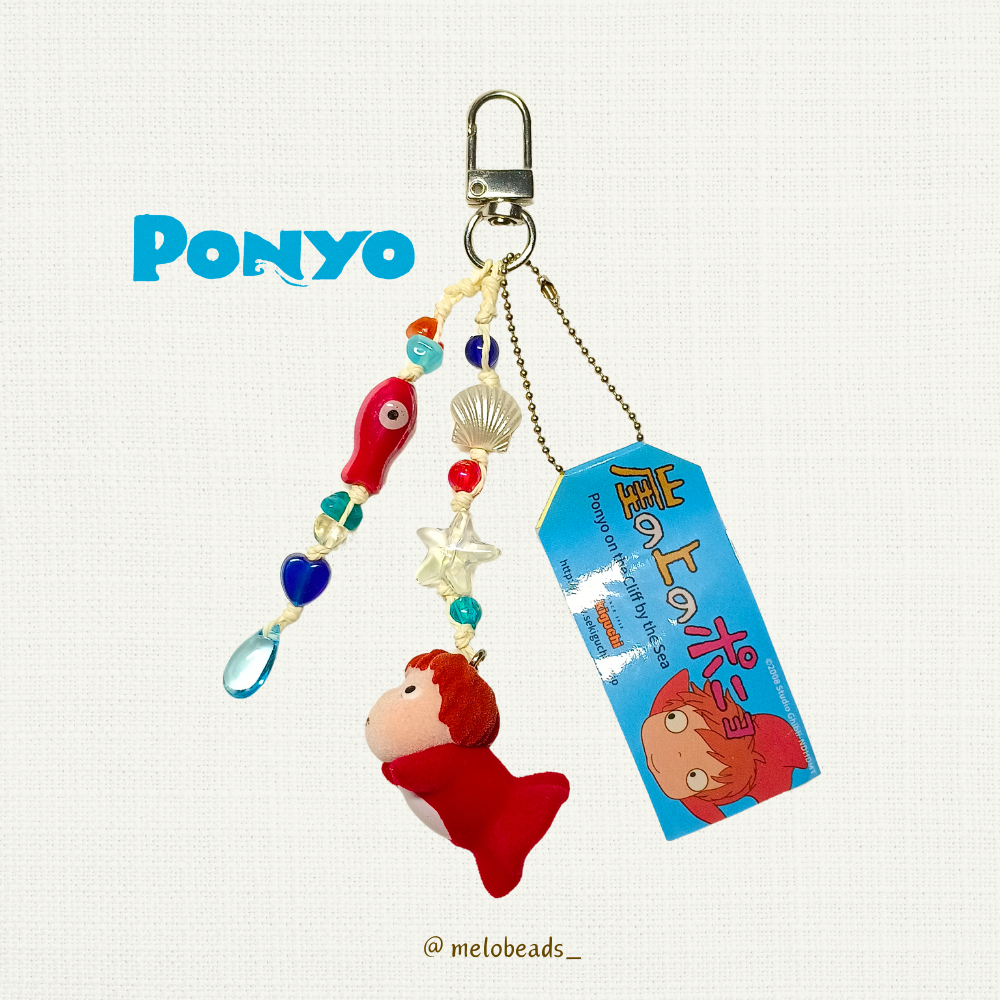 Studio Ghibli Keychains | Ponyo | Beaded Keychains by melobeads ...