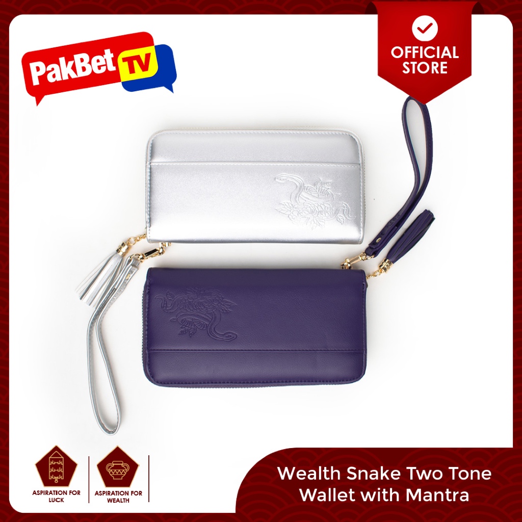 Wealth Snake Two Tone Wallet with Mantra | Feng Shui by PakBet TV ...
