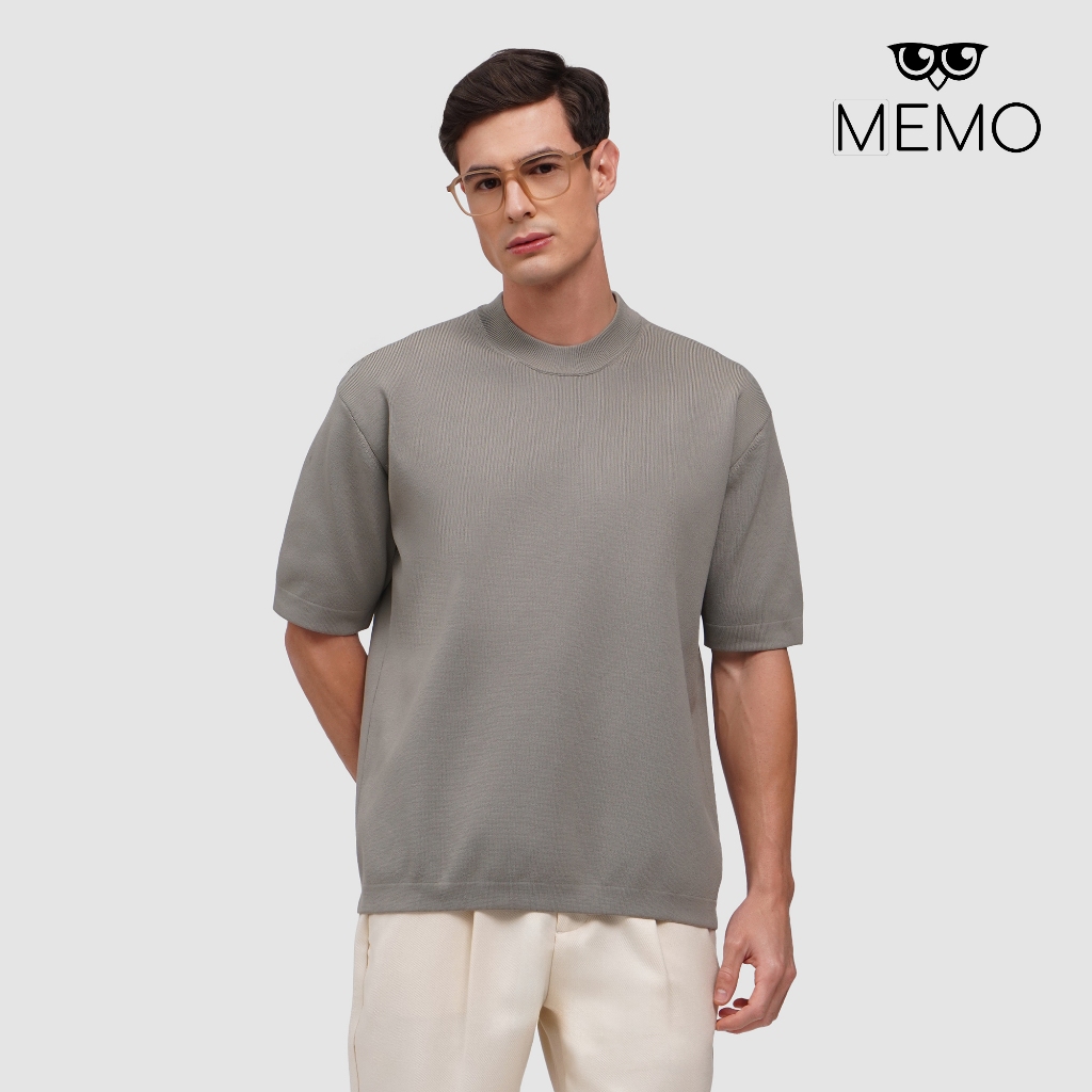 Memo Ultimate Basics Premium Flat Knit T-Shirt For Men (Fatigue ...