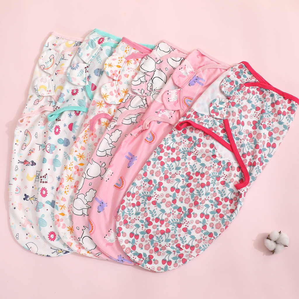 CUTE baby swaddle infant cotton instant swaddle newborn baby wrap ...