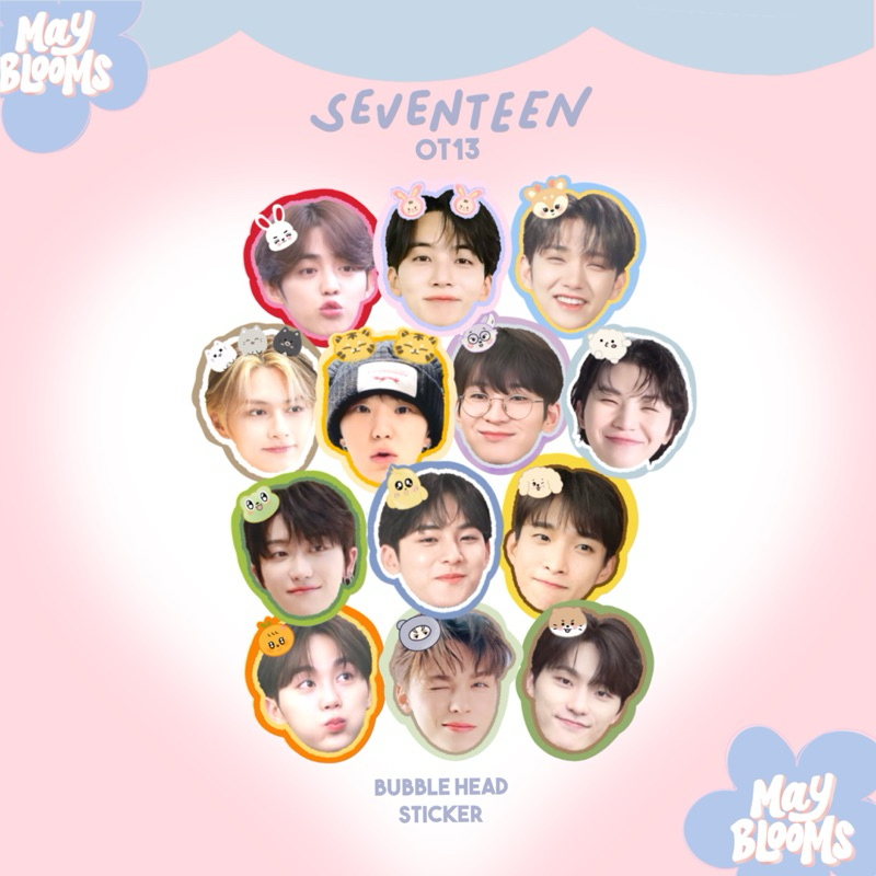 Seventeen Bubble Head Stickers Seventeen Ot13 Stickers Seventeen