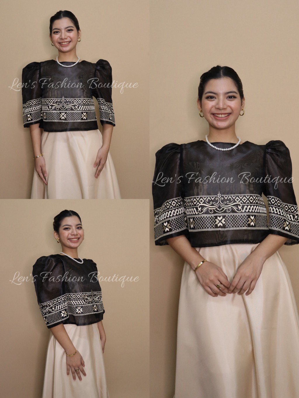 Modern Filipiniana - Jessa Kimona Top - Add 1 size | Shopee Philippines