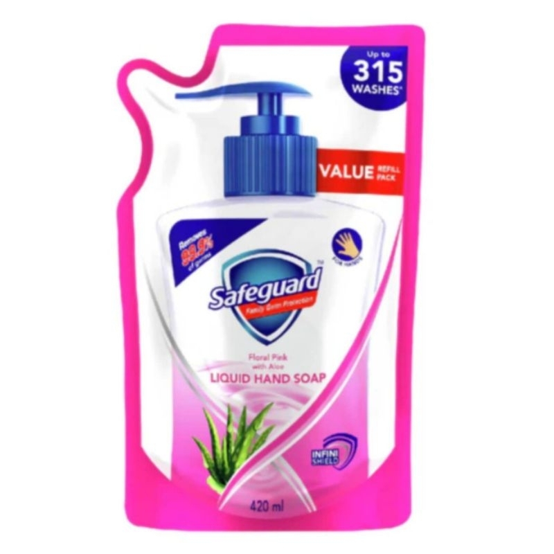 Safeguard Floral w/ Aloe Liquid Handsoap Refill 420ml Old pack/damage ...