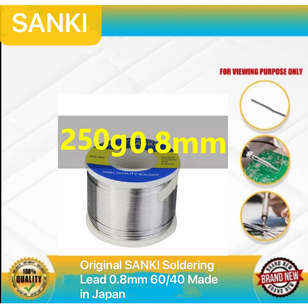SANKI/Rubicon Soldering Lead 60/40 0.8m/m /1.2m/m 60 40 Osaka Japan(250G) | Shopee Philippines