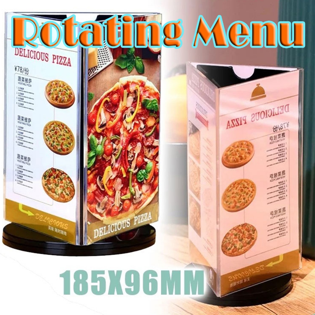 360°Rotating Menu Display Three Side Rotating Table Card Stand Price ...