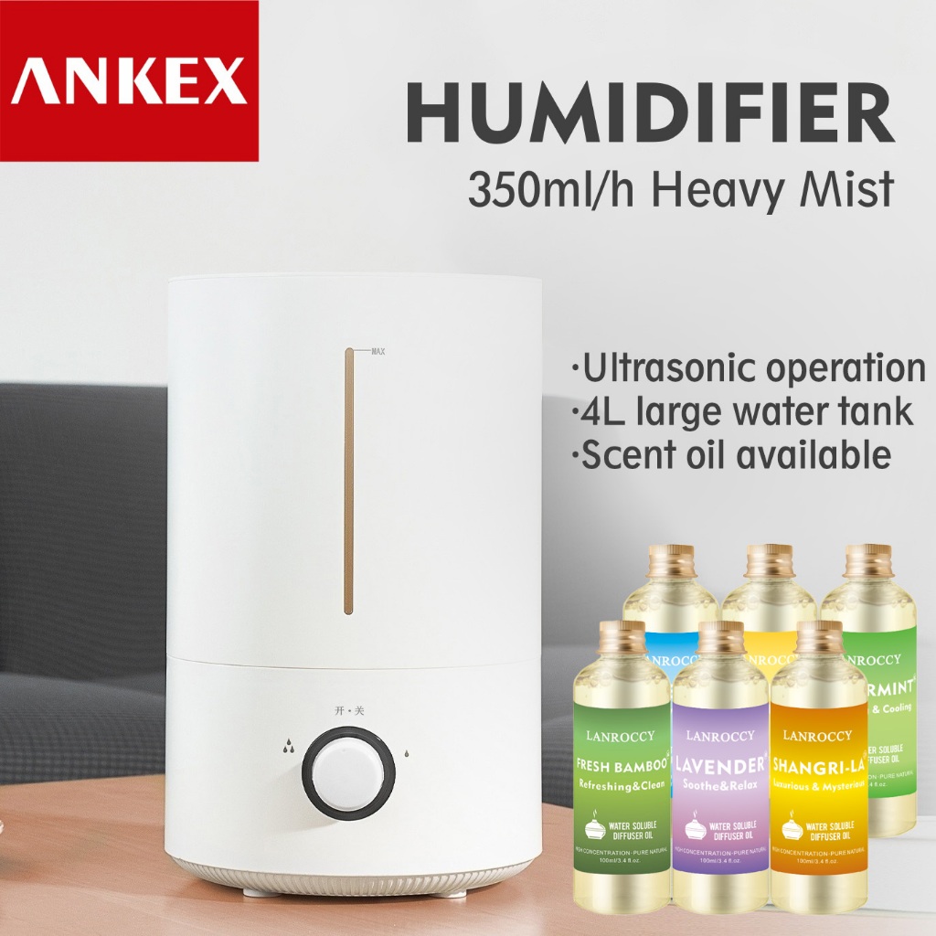 ANKEX Air Humidifier 4L Large Capacity Household Humidifier With ...