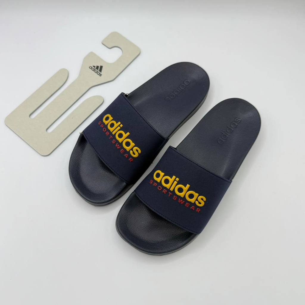 (MV SHOES) Adilette Shower Slides Legend Ink / Legend Ink / Bold Gold ...