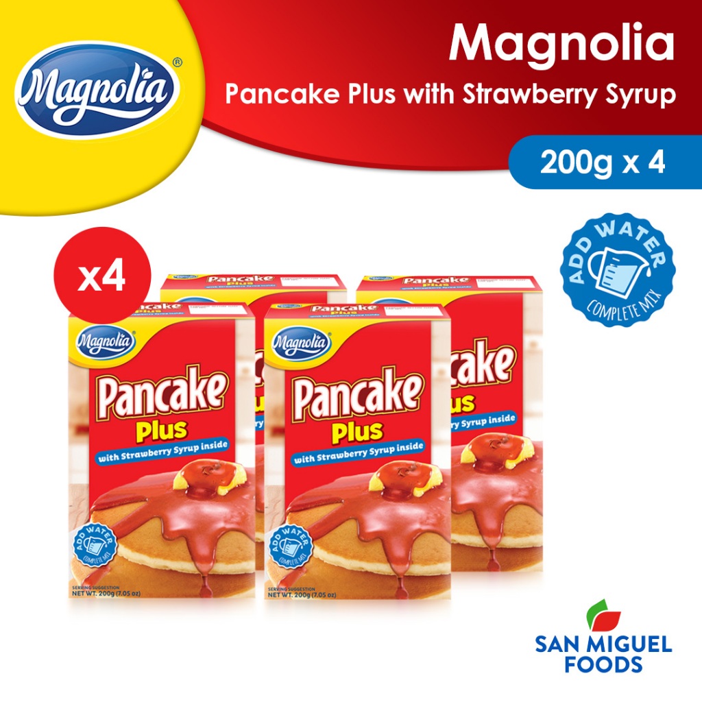 Magnolia Pancake Plus with Strawberry Syrup (200g) Set of 4 | Shopee ...