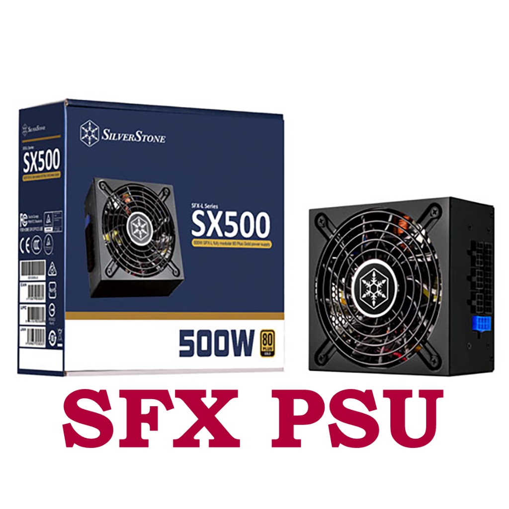 SFX PSU SilverStone SX500W SFX-L Form Factor 80 Plus Gold Full Modular ...