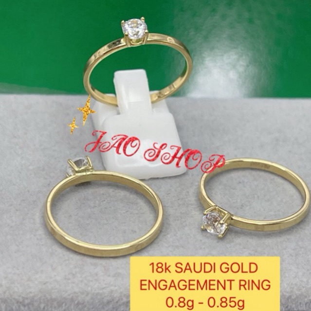 COD 18k SAUDI GOLD ENGAGEMENT RING PAWNABLE | Shopee Philippines