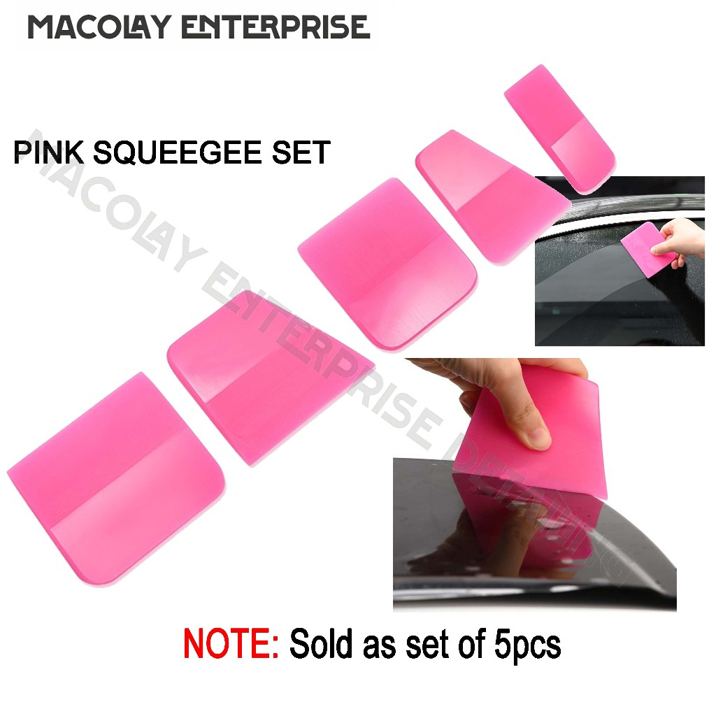 WR-044 5 pcs PINK Rubber Squeegee set for Car PPF | Shopee Philippines