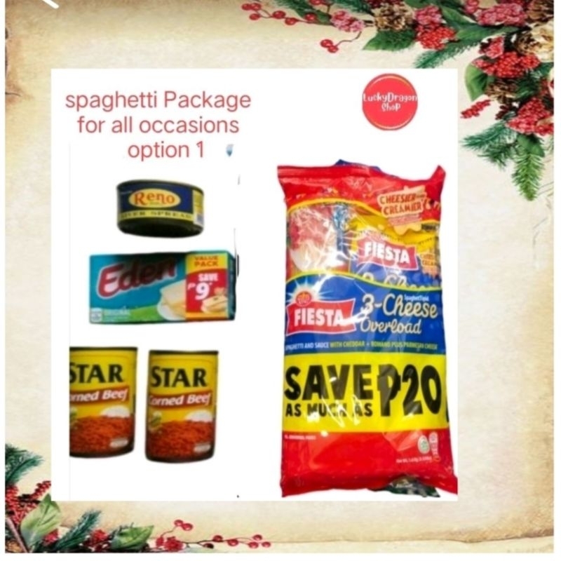 Spaghetti Package (Pasta Spaghetti & Sauce,2cans corn beef,1 cheese,1 ...
