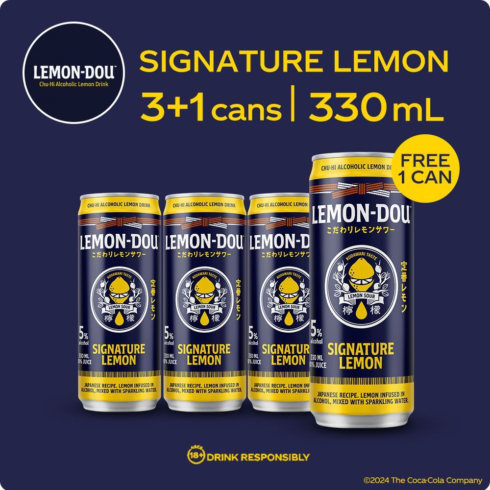 Lemon-Dou Signature Lemon 330mL 5% Alcohol Chu-hi - Pack of 4 | Shopee ...