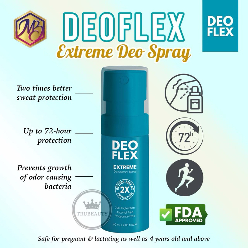 Deoflex Extreme Deodorant Spray 60mL | Shopee Philippines