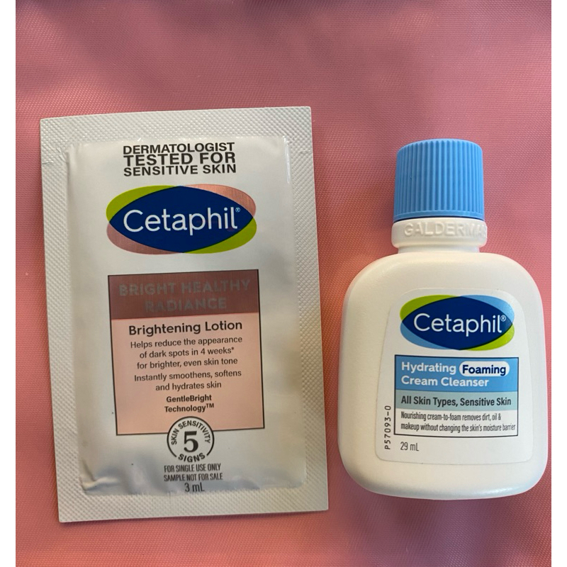 Cetaphil Sachet (Cleanser/Brightening Night Cream/Brightening Day Cream ...