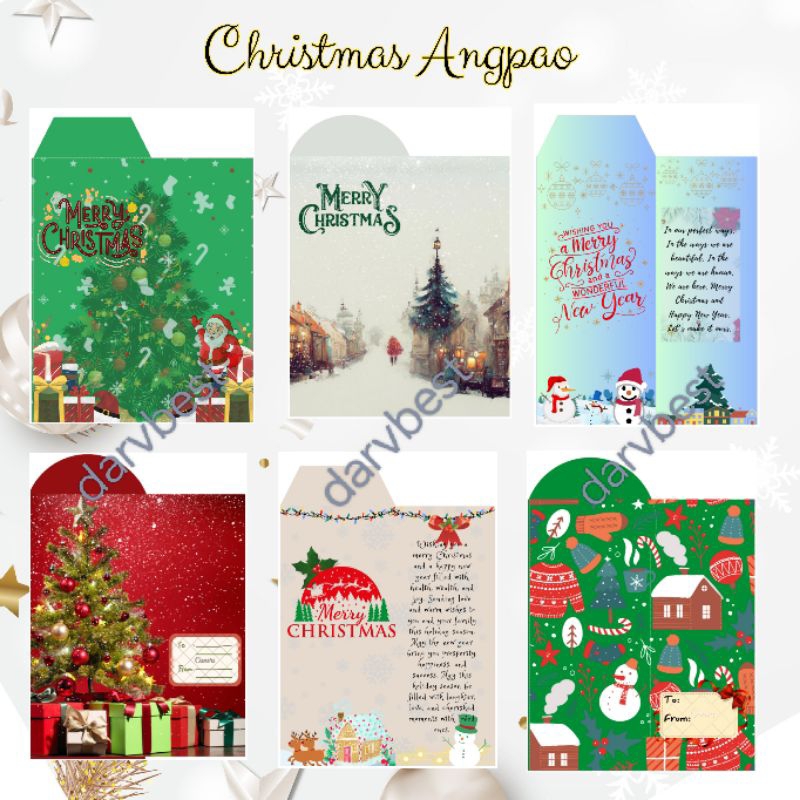 Christmas Angpao money envelope ampao (long) | Shopee Philippines