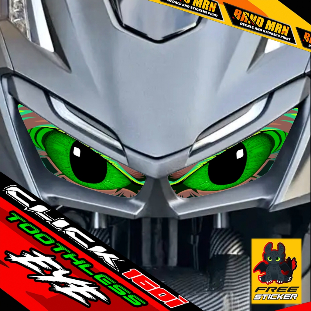HONDA CLICK 160 TOOTHLESS EYE DECAL STICKER TINT PROTECTOR | Shopee ...