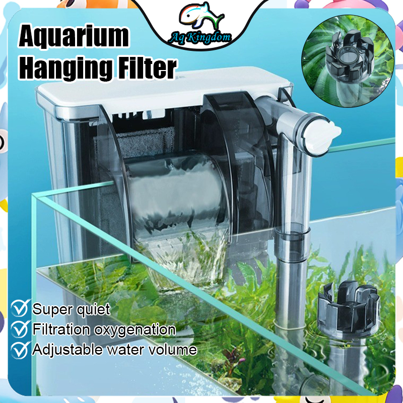 6.8W Aquarium External Hang on Filter Power Waterfall Silent Hanging ...