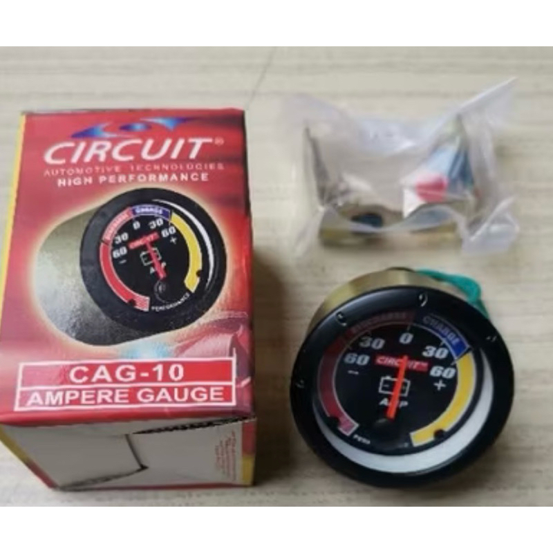 CIRCUIT CAG-10 AMPERE GAUGE COMPETITION SERIES (BLACK FACE) | Shopee ...