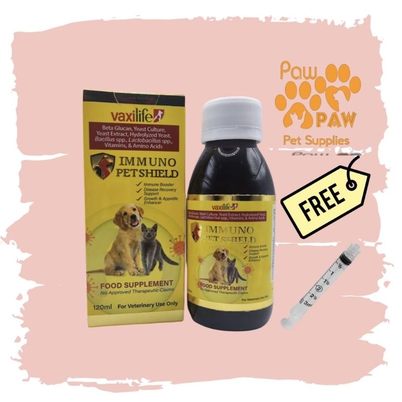 Immuno Pet Shield w/ FREE Syringe IMMUNOPET (Beta Glucan, Yeast Culture ...
