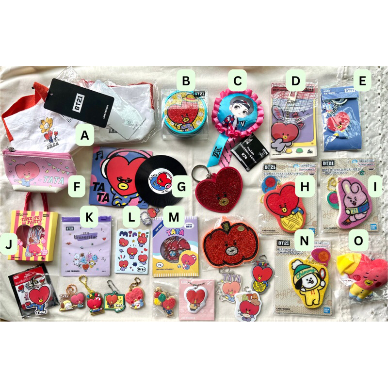 Official BTS BT21 Tata Cooky Chimmy Taehyung Wallet / Keychains ...