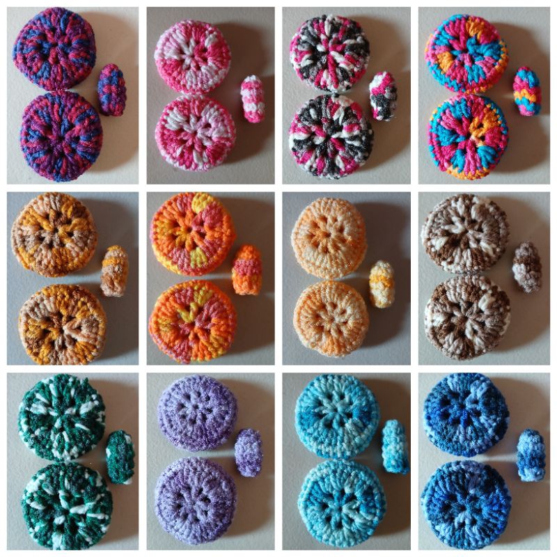 6cmor 2.5 in CROCHETED 1st Part MULTI-COLORED HEADSET FOAMS WITH ...
