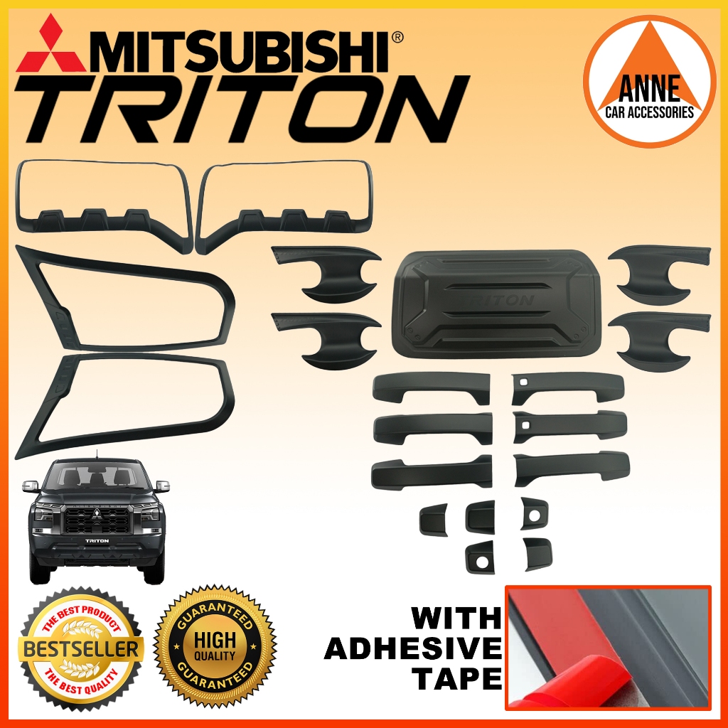 Mitsubishi Strada 2023 Onwards Onwards Model Chrome Garnish Cover Combo ...