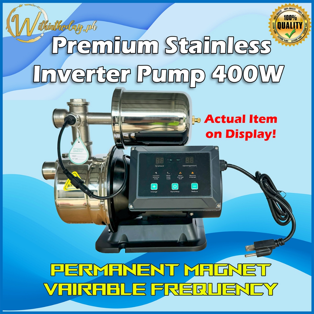 Inverter Booster Pump 400W Stainless head Self priming permanent magnet ...