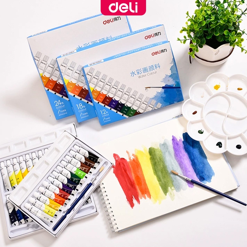 Deli 12/18/24 Color Oil Paint Paint Set 5ml Tubes Art Oil Paint Pigment ...