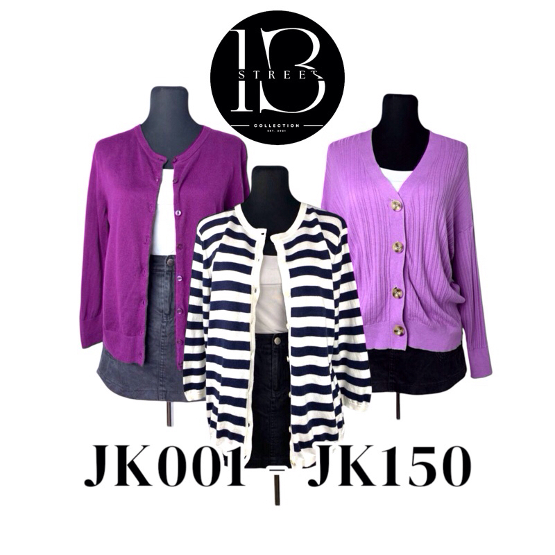 THRIFT KNITTED CARDIGAN (JK001 - JK125) | Shopee Philippines