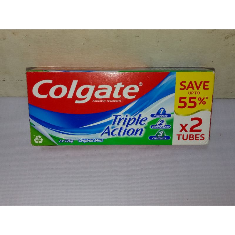 Colgate Triple Action 2x120g | Shopee Philippines