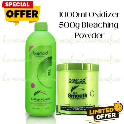 SALE!! Bremod Hair Bleaching SET 1000ml Oxidizer + 500g Top Smooth ...