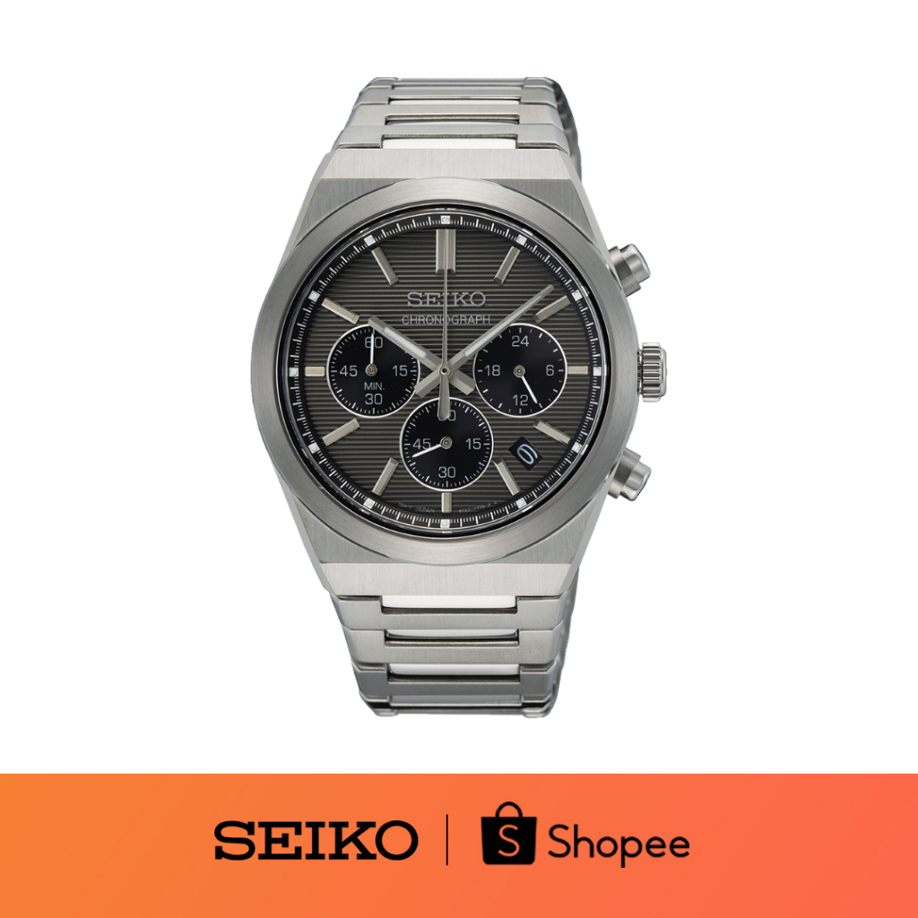 Seiko Classic SSB455P1 Black Dial Stainless Steel Strap Men's ...
