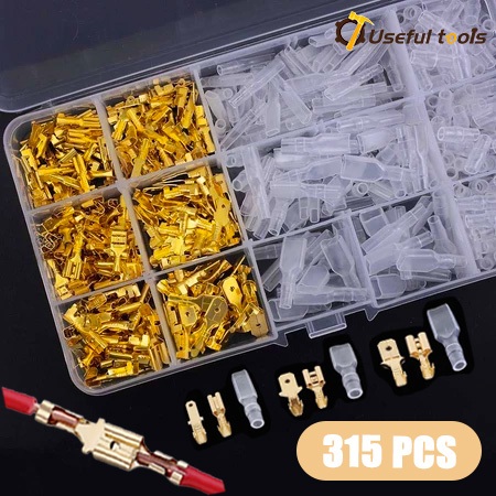 315PCS 270PCS 120PCS Female and Male Crimp Terminal Insulated Male ...