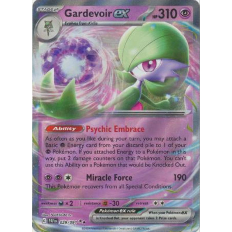 Pokemon Card, Gardevoir ex 029/091, Ultra Rare. (ENGLISH TYPE) | Shopee ...