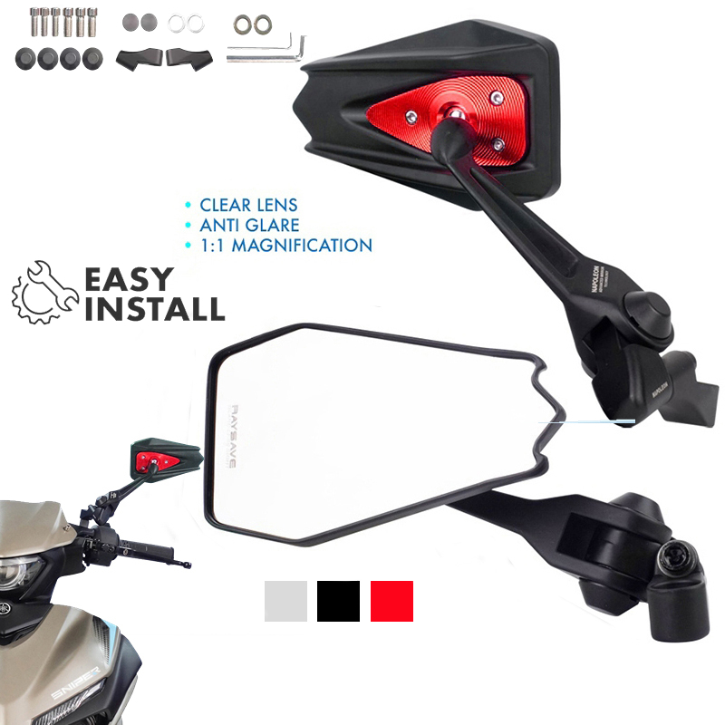 Street King Motorcycle Side Mirror V2/V3 Foldable Anti-glare Universal ...