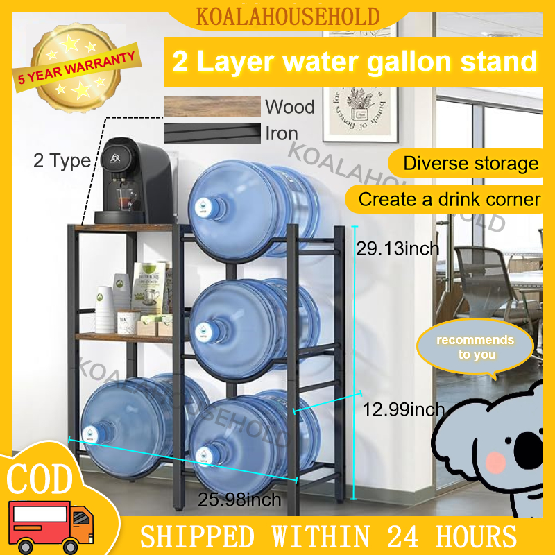 3 Layer Water gallon stand rack with countertop water container rack ...