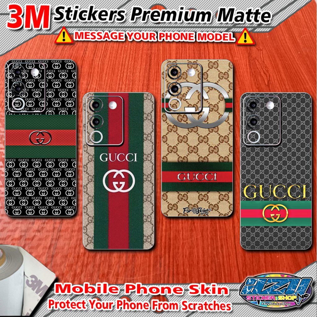 3M Gucci Mobile Phone Skin Stickers, Message your Phone Model | Shopee ...
