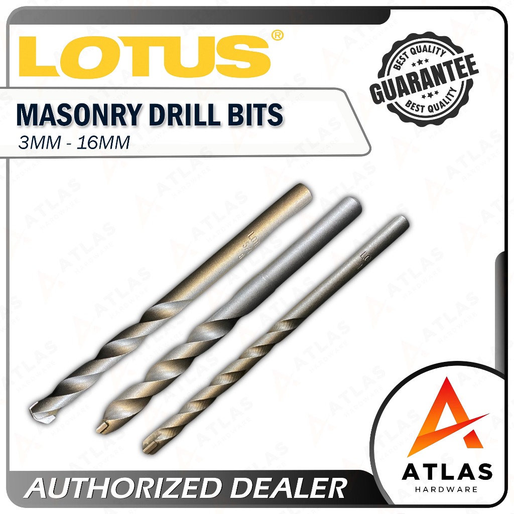 Lotus Drill Bit Masonry (3mm-16mm) | Shopee Philippines