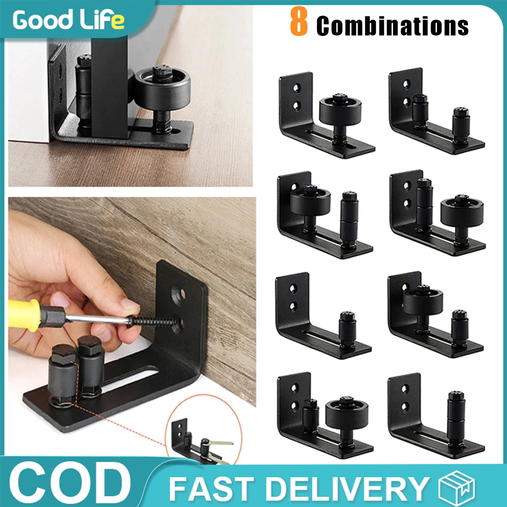 Adjustable 8 In 1 Sliding Barn Door Guide Stainless Floor Guide Roller ...
