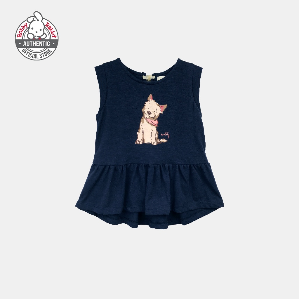 Robby Rabbit Love Pup Sleeveless Blouse (Navy Blue) | Shopee Philippines