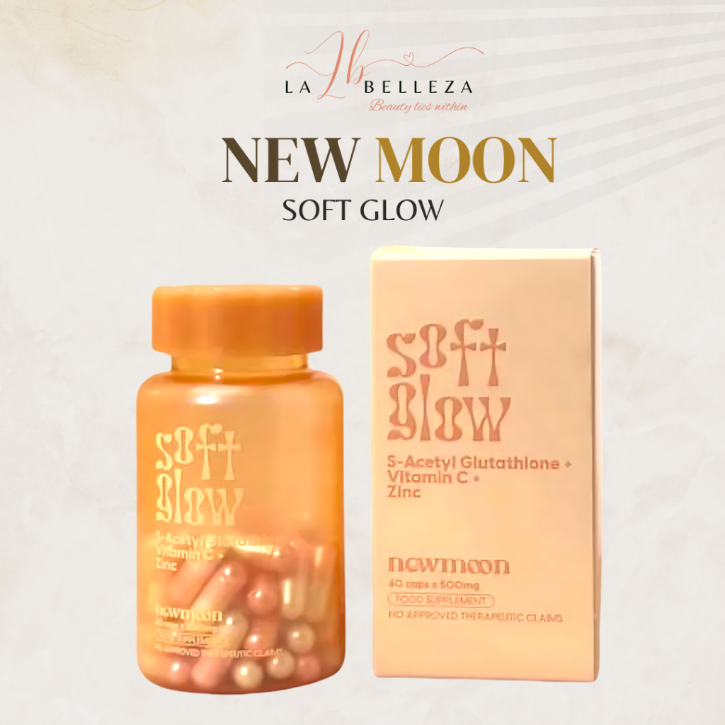 NEW MOON 500mg S-Acetyl Glutathione, Collagen & Vitamin Glowing Beauty ...