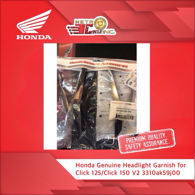 Honda Genuine Headlight Garnish for Click 125/Click 150 V2 3310ak59j00 ...