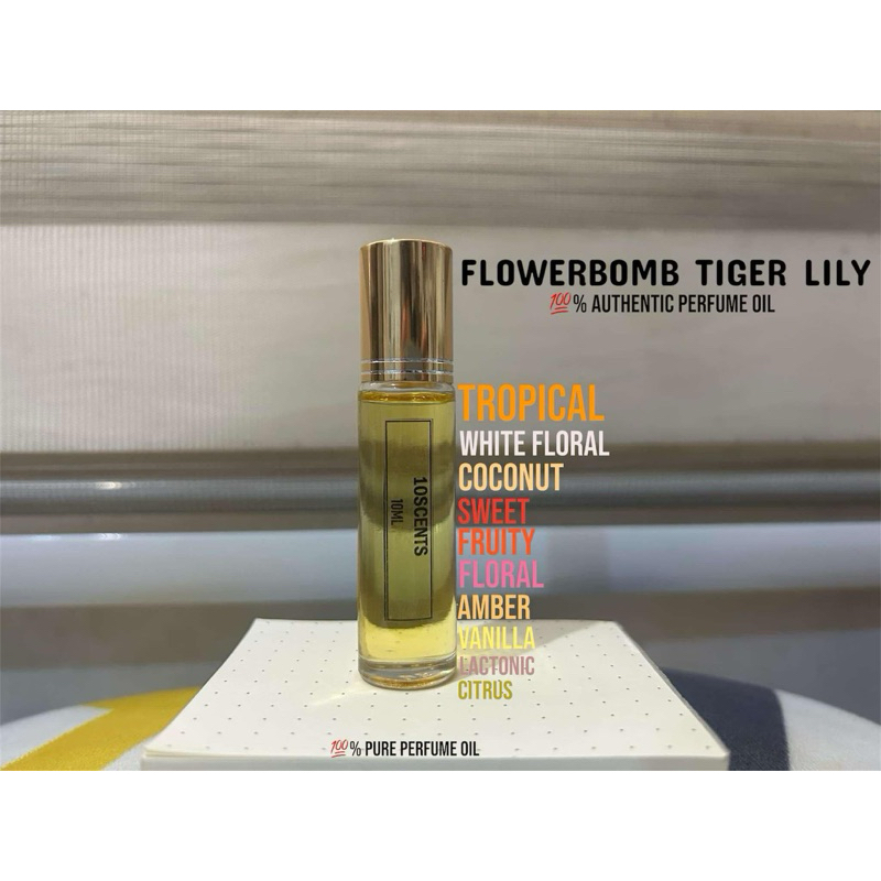 100% Authentic Pure Perfume Oil FLOWERBOMB TIGER LILY 10ml | Shopee ...