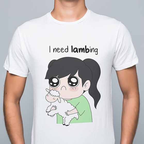 SSKAIT Girl I Need Lambing - Funny Mood Sublimated White DRIFIT Shirt ...