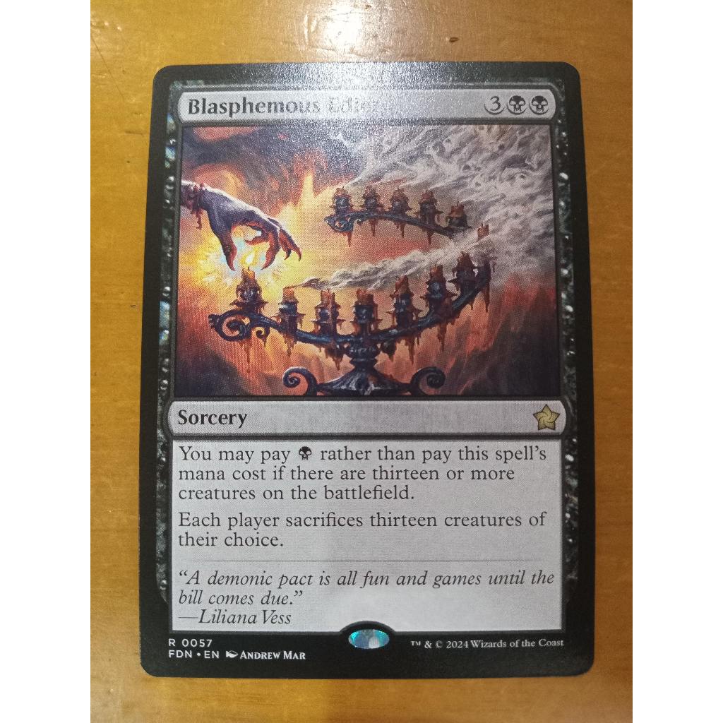 MTG Blasphemous Edict Rare FDN Foundations Magic the Gathering ENG | Shopee Philippines